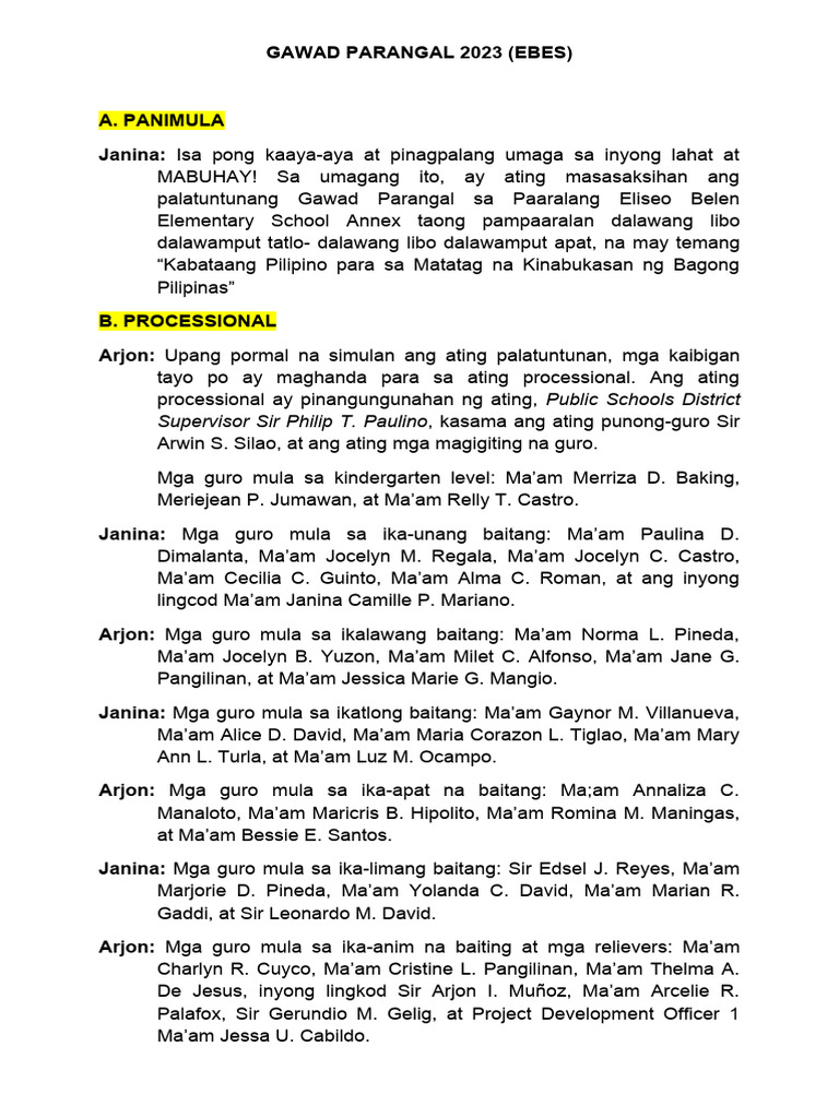 Recognition Script EBES 2024 | PDF