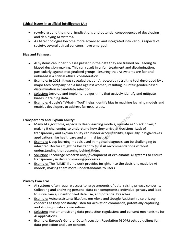 Classroom 3 Ethical Issues in Artificial Intelligence AI 1404749 | PDF ...