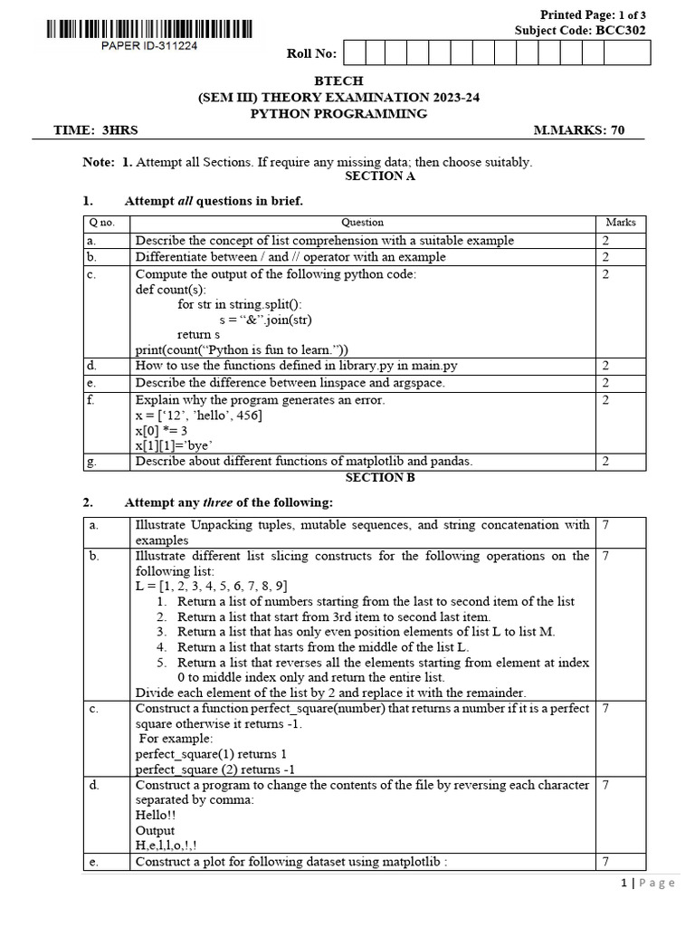 Q No. Marks | PDF | String (Computer Science) | Sequence