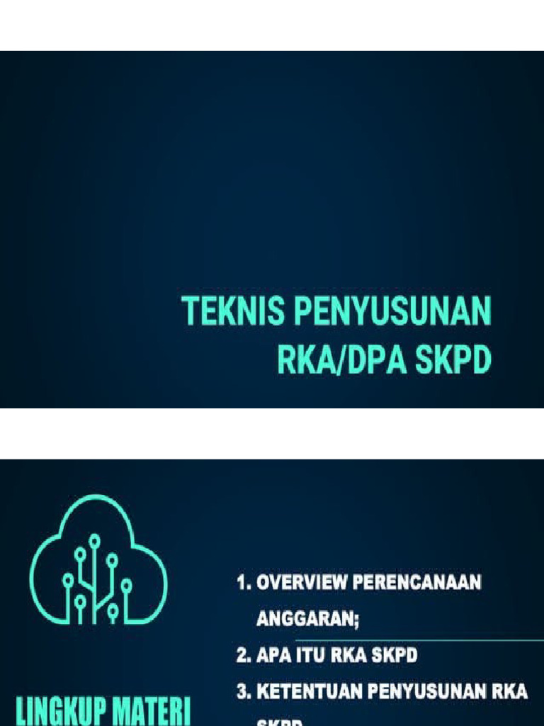 Teknis Penyusunan RKA | PDF
