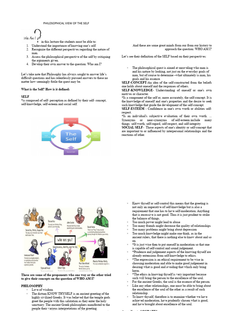 Philosophy The View of The Self Updated | PDF | Philosophy Of Self | Soul