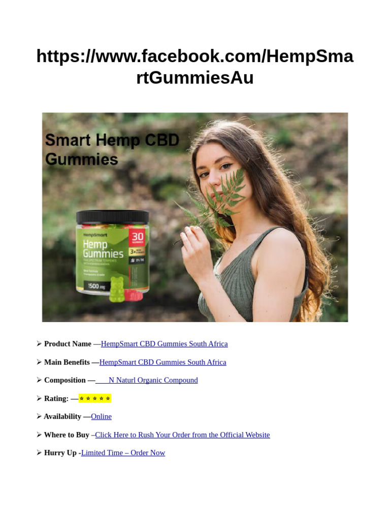 HempSmart CBD Gummies South Africa | PDF | World Wide Web | Internet & Web