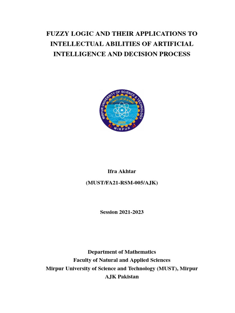 Fuzzy Logic And Their Applications To Intellectual Abilities Of Artificial Intelligence And