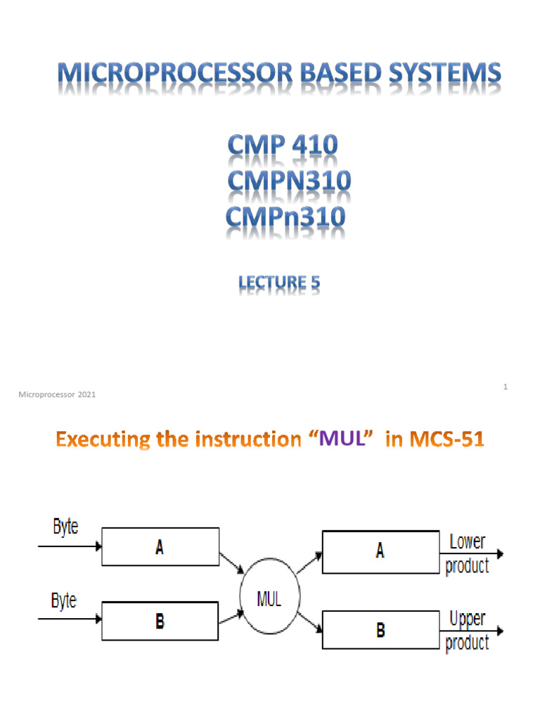 8051 2018 Lec5 | PDF | Central Processing Unit | Computer Architecture
