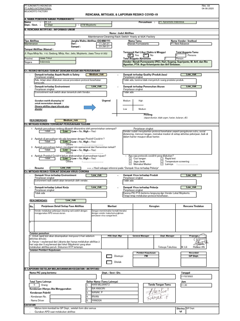 Mitigation Form Rev 03 NEST v.1.0 - With Complete | PDF