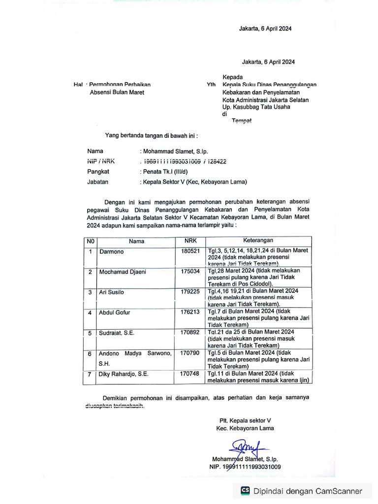 Presensi SEK-5 | PDF
