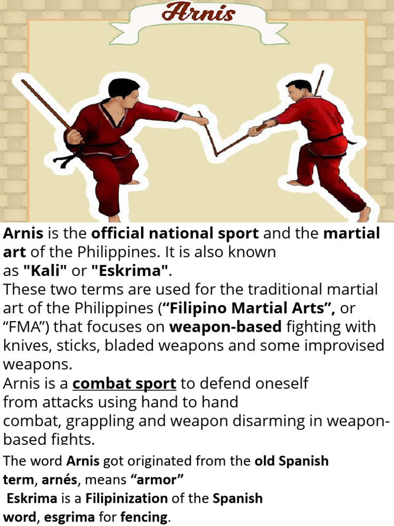 Arnis Lesson | PDF | Individual Sports | Combat Sports