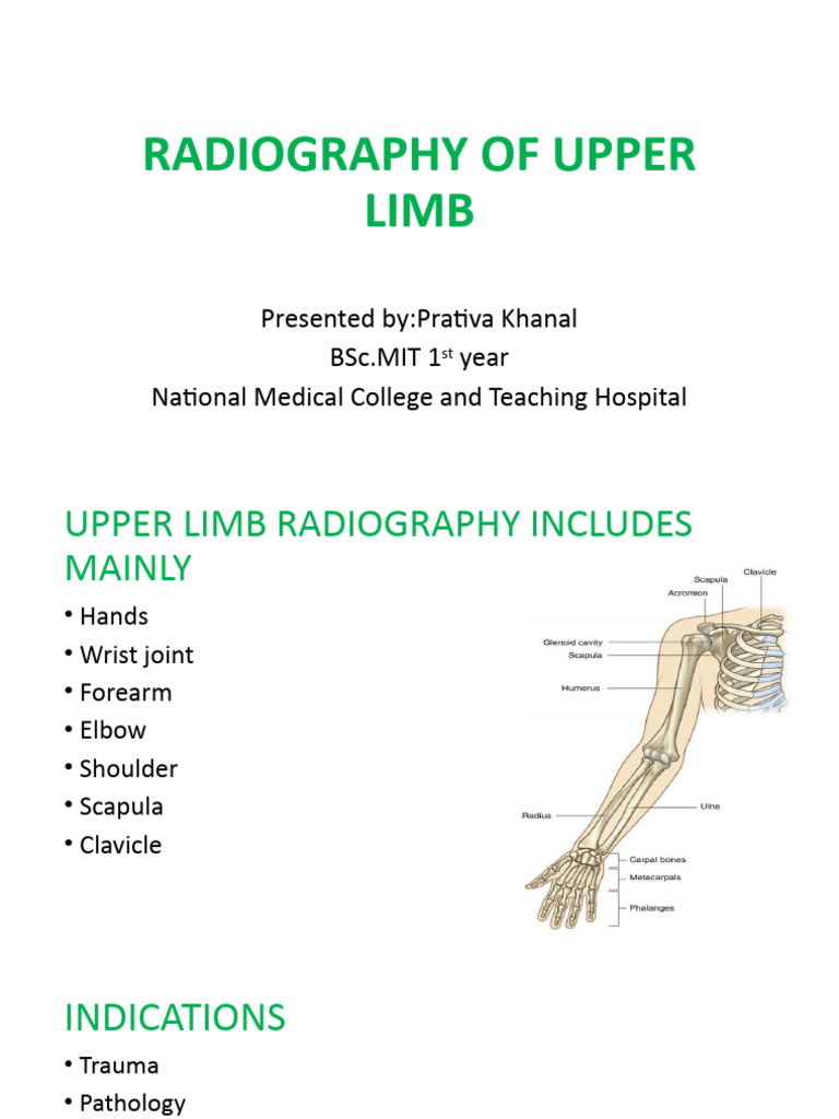 Radiography of Upper Limb - P | PDF | Elbow | Hand