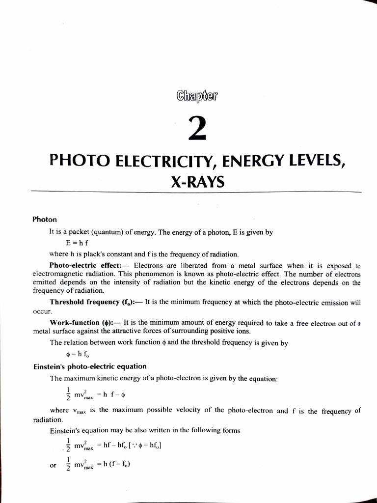 Photo Bohr Xray Numericals | PDF | Photoelectric Effect | Electron