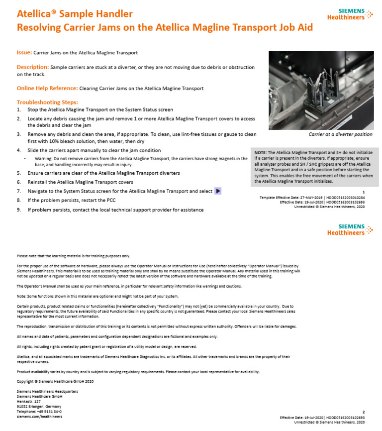 Resolving Carrier Jam On Magline | PDF | Trademark | Computing