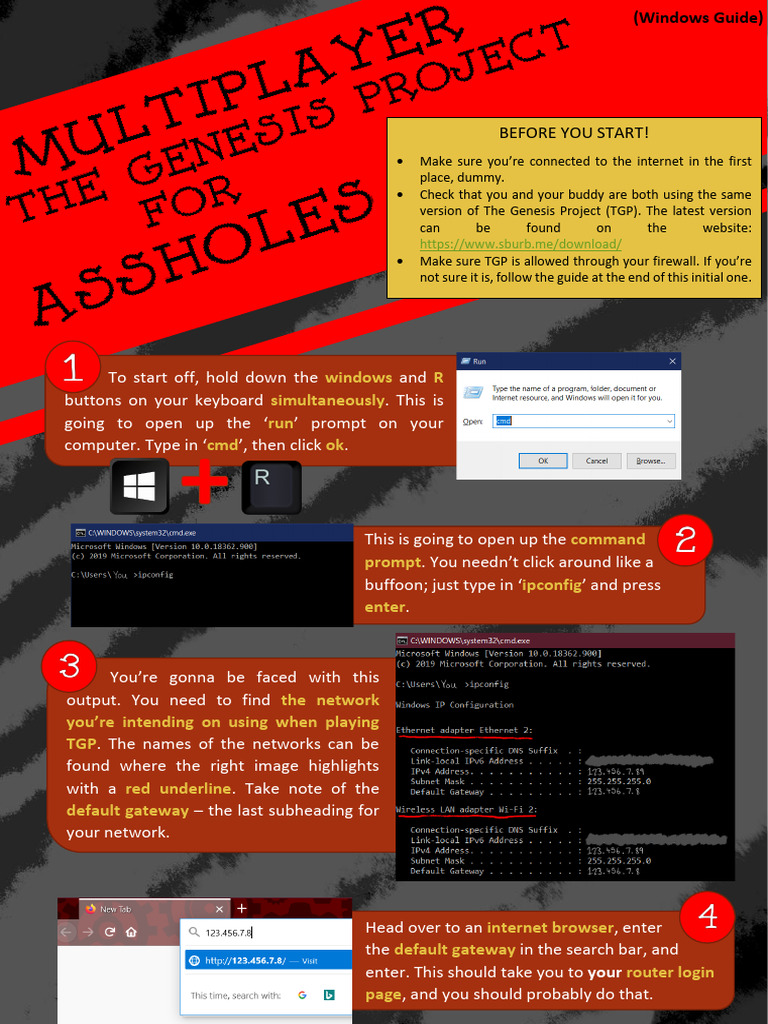 Multiplayer The Genesis Project Guide For Assholes | PDF | Port (Computer Networking ...