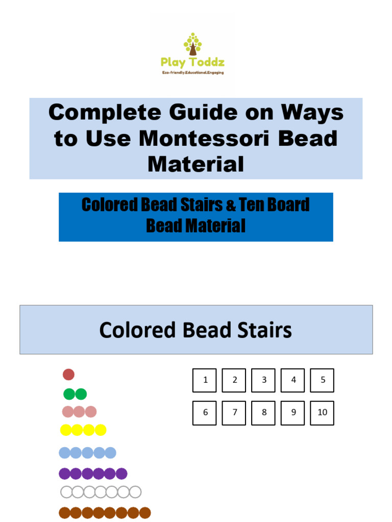 Complete Guide On Ways To Use Montessori Bead Material | PDF