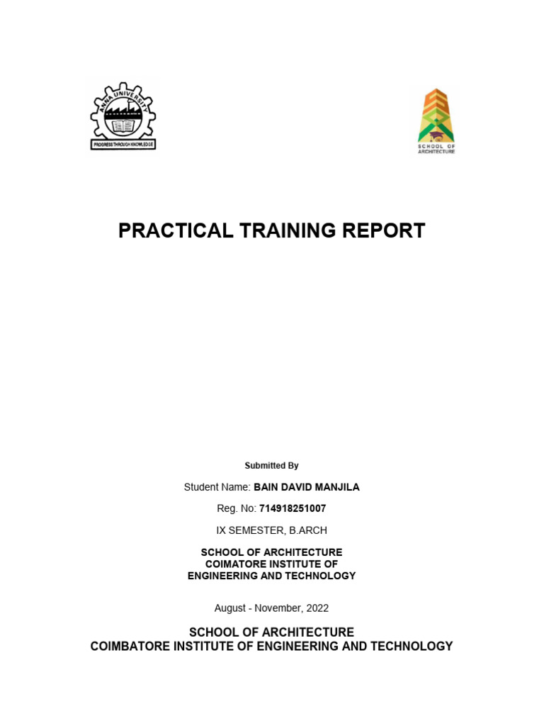 Practical Training Report by Bain David Manjila | PDF | Qualifications ...