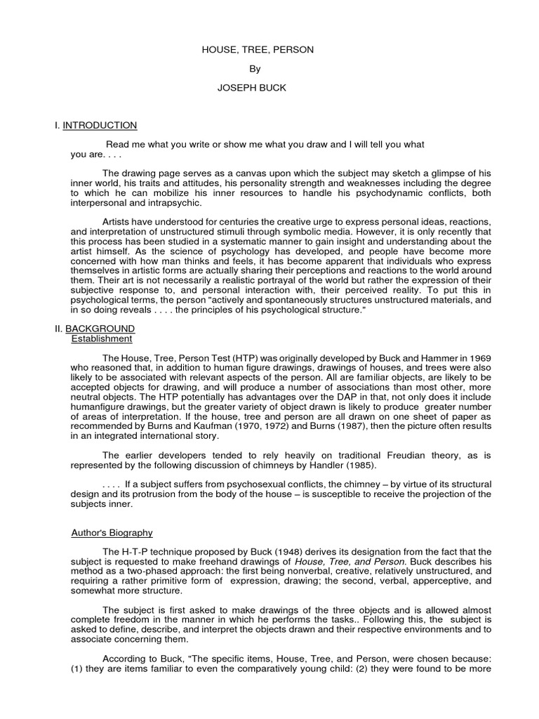 HTP Interpretation | PDF | Psychology | Attitude (Psychology)