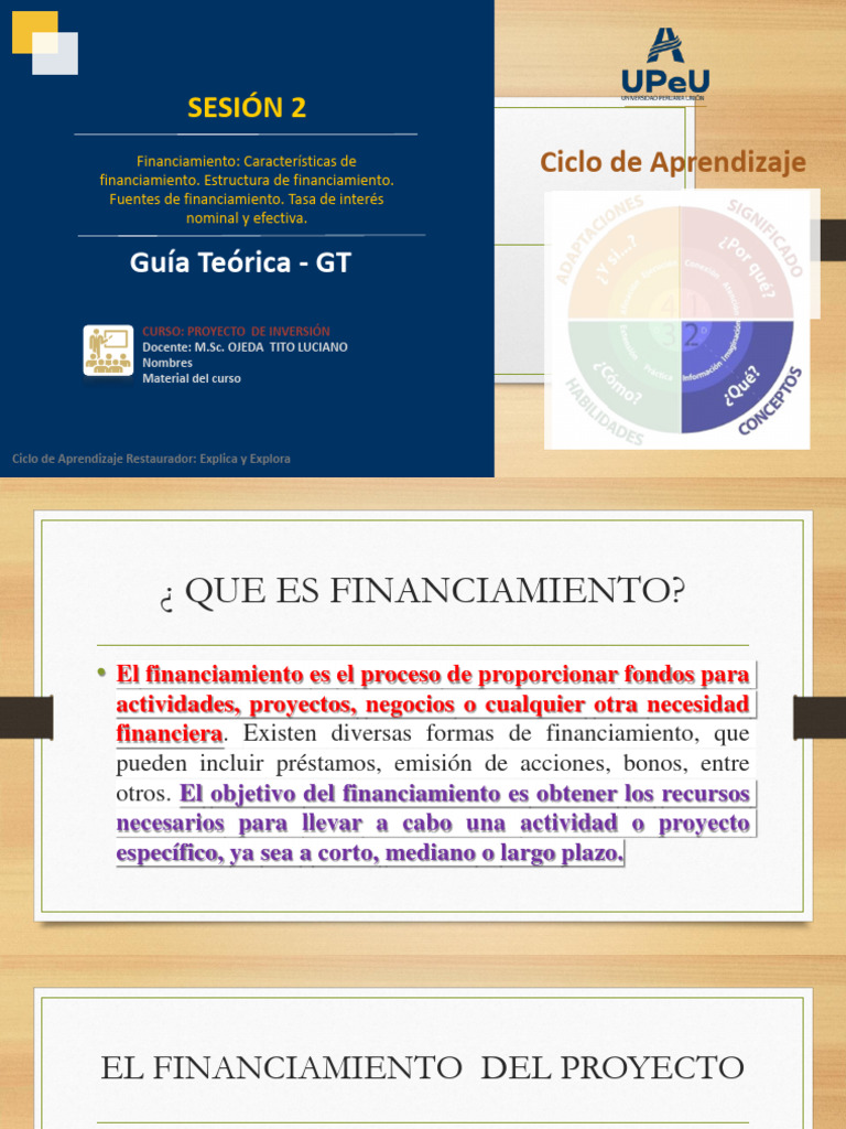 U4 s2 GT Financiamiento1 Lrxejcuftj | PDF | Interés | Plan de negocios