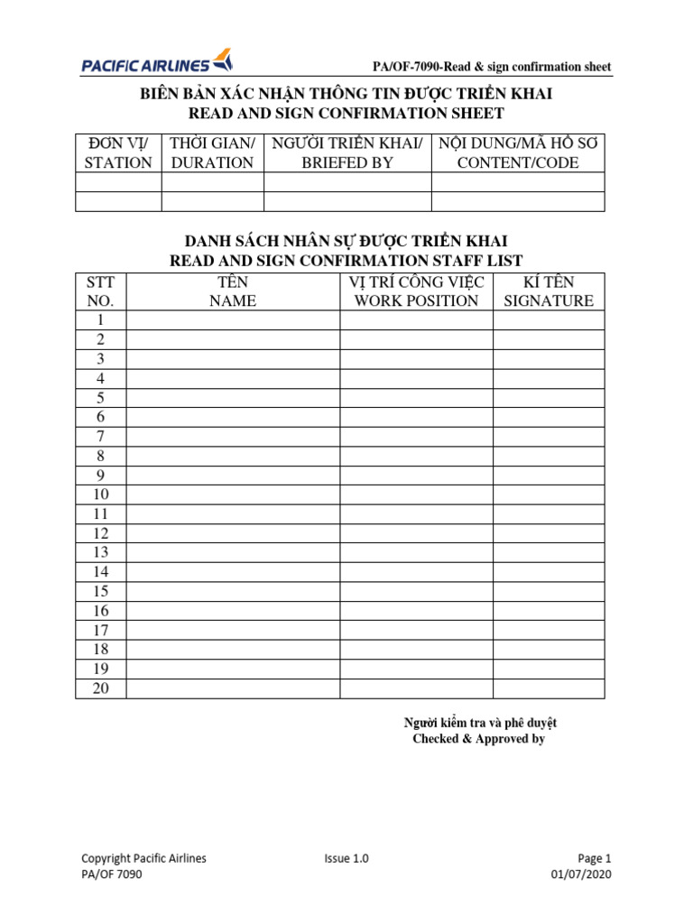 PAOF 7090-Read and Sign Form | PDF
