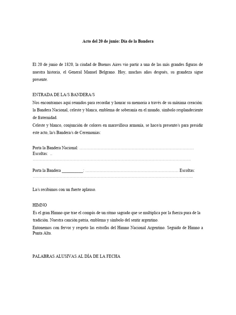 Glosas 20 de Junio | PDF