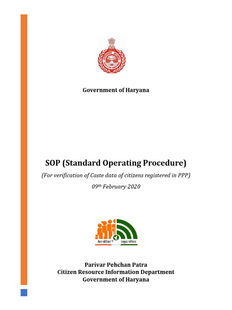 SOP Caste Verification V0.4 | PDF | Information Technology | Computing