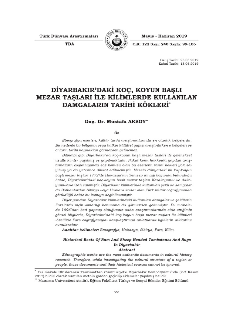 Di_yarbakir_Daki_Koc_Koyun_Basli_Mezar_T | PDF Di_yarbakir_Daki_Koc_Koyun_Basli_Mezar_T | PDF