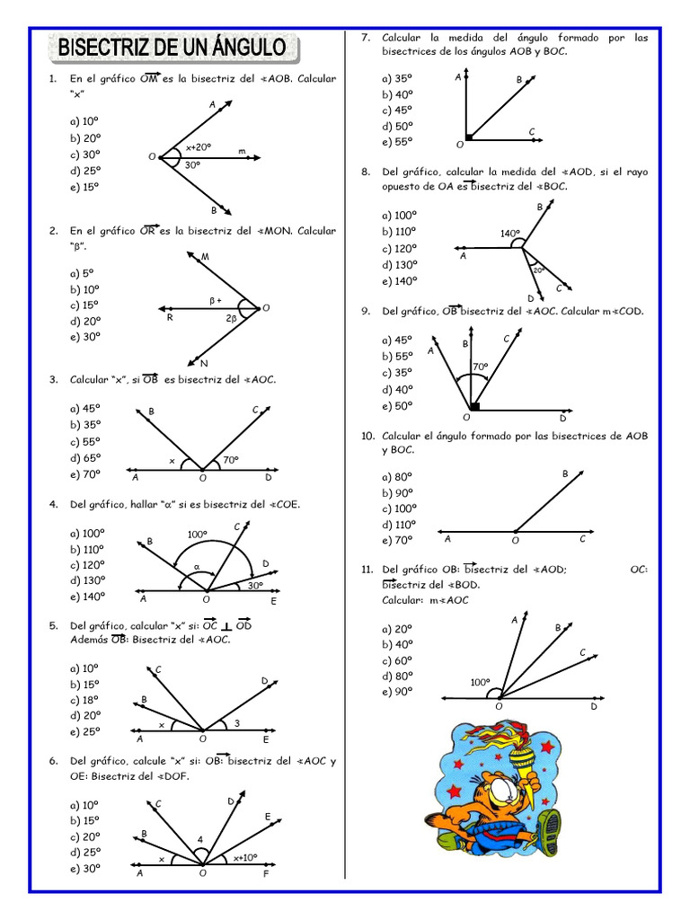 Bisectriz de Un Ángulo Para Primero de Secundaria | PDF | Geometría ...