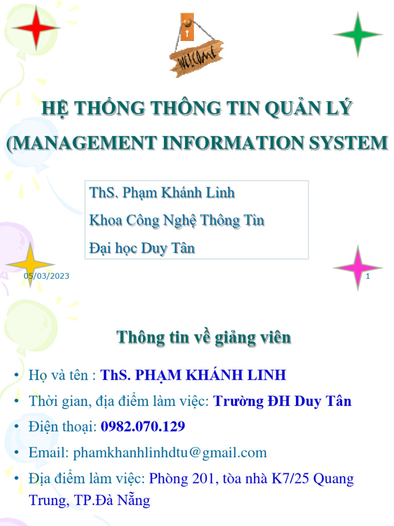 IS 251-He Thong Thong Tin Quan Ly-2020S-Lecture Slides 1 | PDF