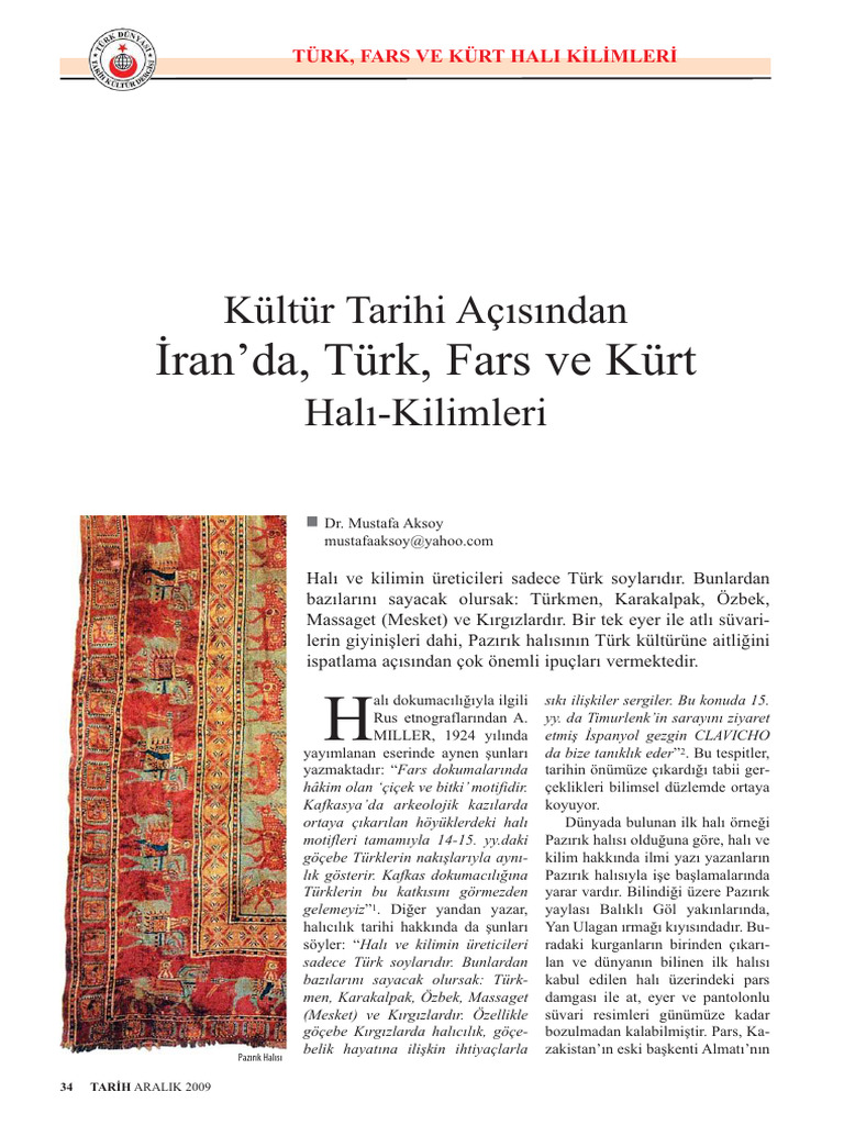 Mustafa Aksoy Kultur Tarihi Acisindan Ir | PDF