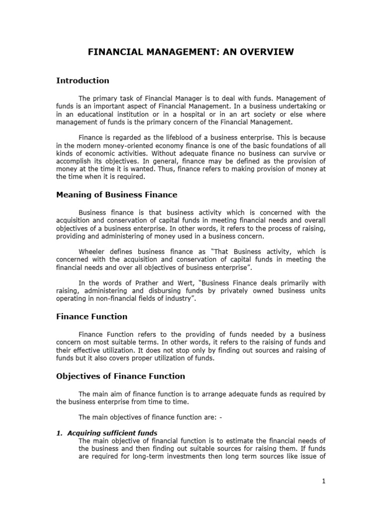 Financial Management | PDF | Capital Structure | Financial Capital