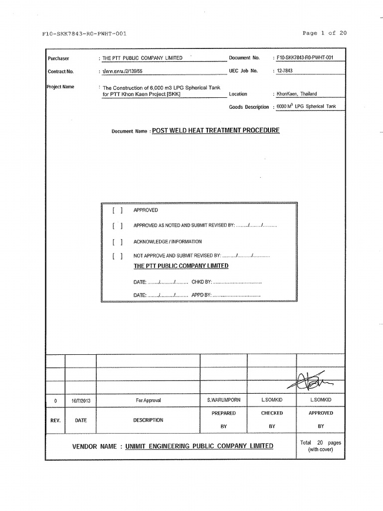 PWHT of Spherical Vessel-Output | PDF | Thermocouple | Temperature