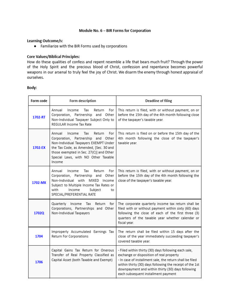 BIR Forms | PDF | Capital Gains Tax | Payments