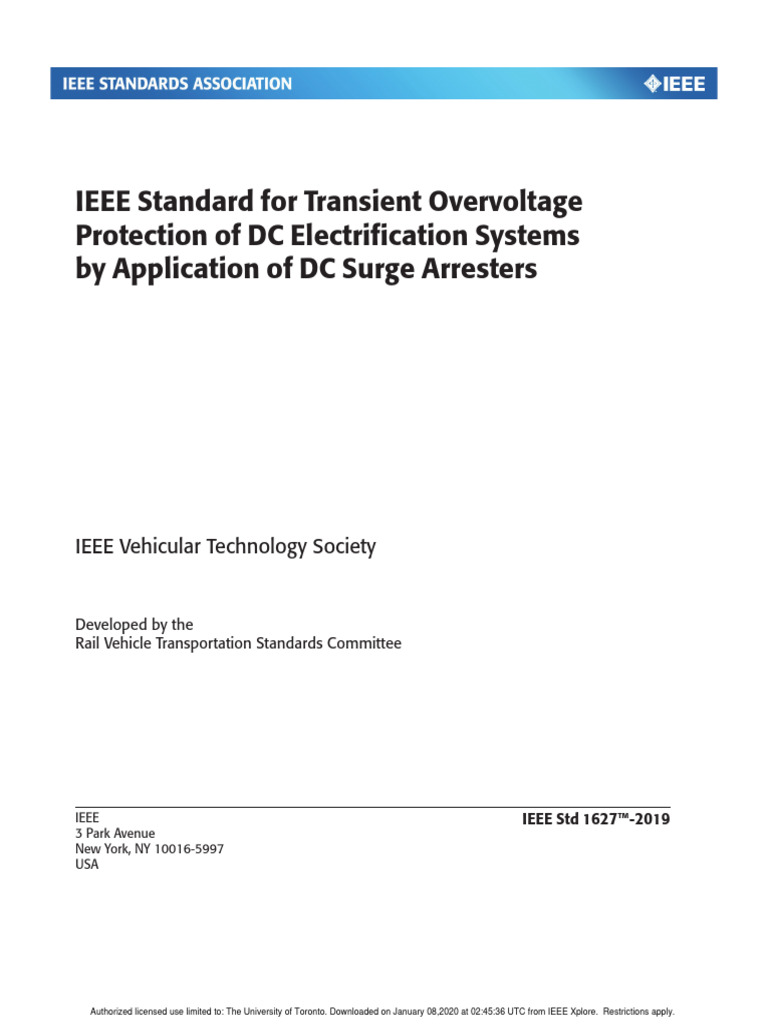 Ieee Standard For Transient Overvoltage Protection of DC Electri | PDF ...