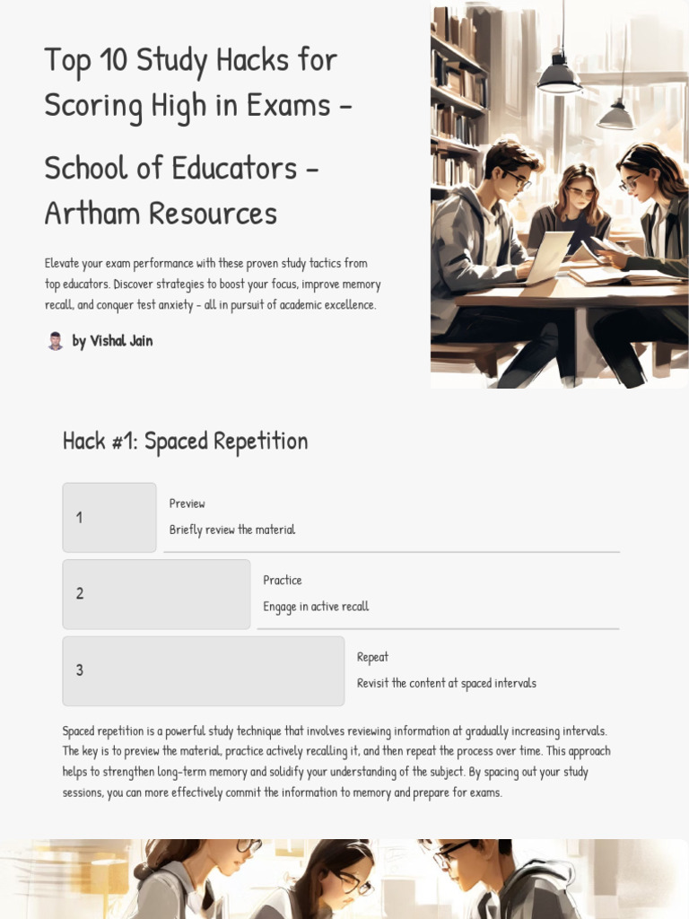 Top-10-Study-Hacks-for-Scoring-High-in-Exams | PDF | Sleep | Recall (Memory)