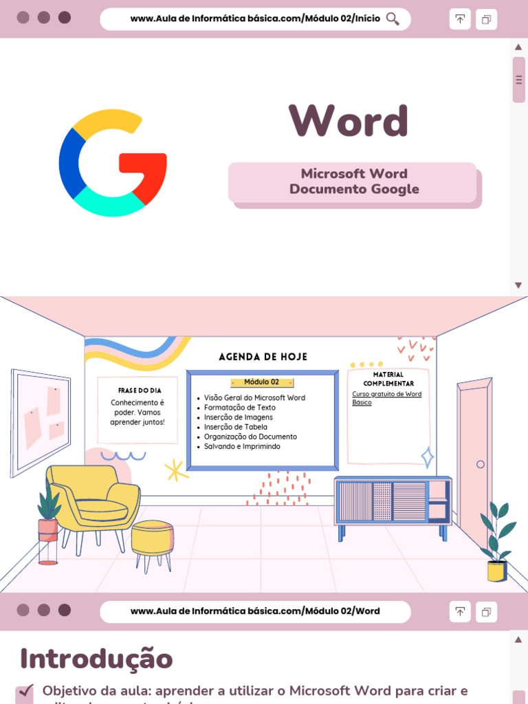Aula Informática Básica - Word | PDF | Carreira e Crescimento ...