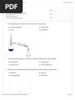Grade 7 Science - Separating Mixtures | PDF | Mixture | Distillation