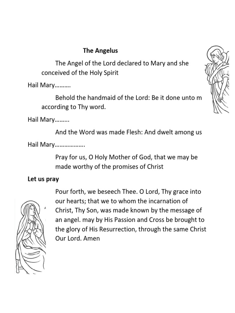 The Angelus Prayer Text | PDF
