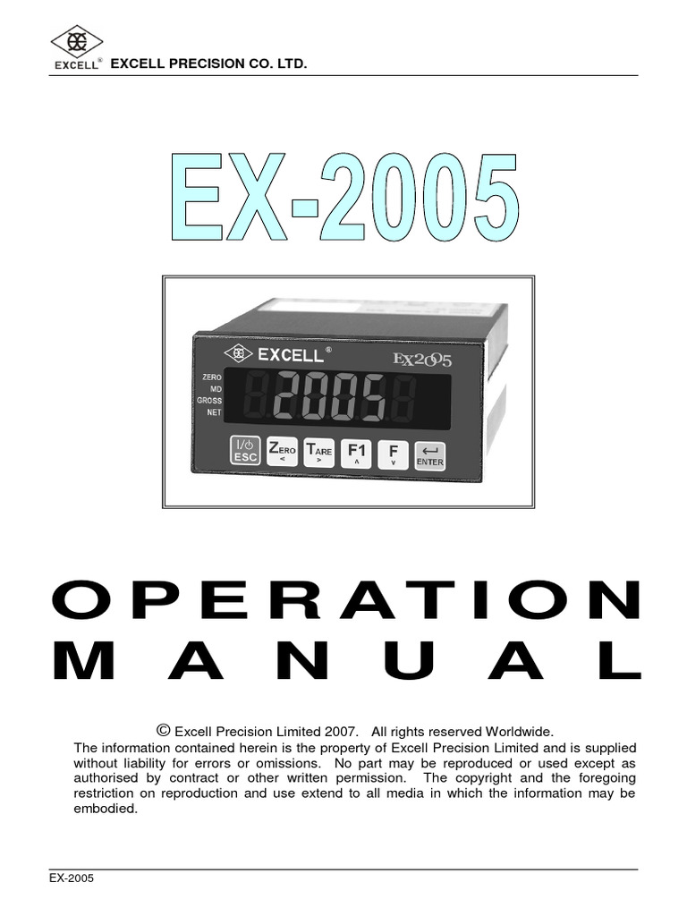EX2005 | PDF | Parameter (Computer Programming) | Calibration