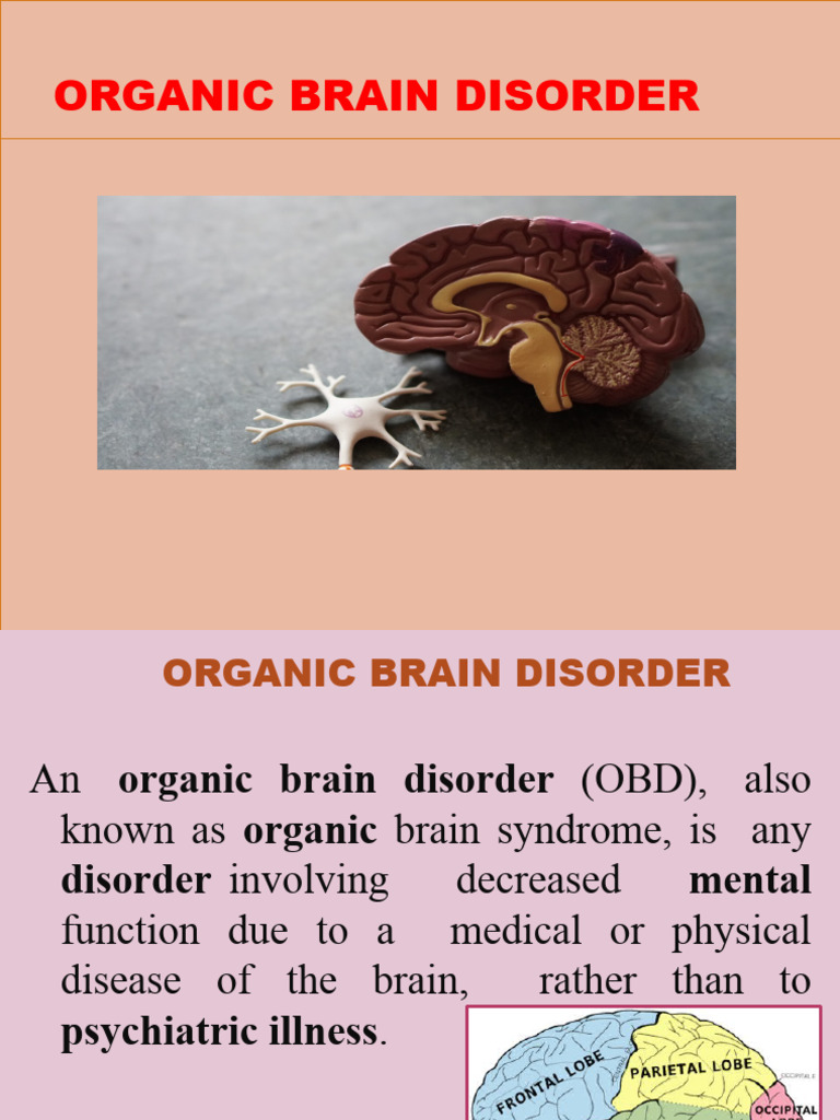 Organic Brain Disorder | Download Free PDF | Dementia | Amnesia