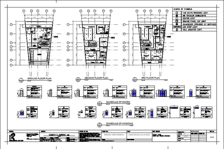 3 Storey Residence Final Plan | PDF | Houses | Local Government Areas ...