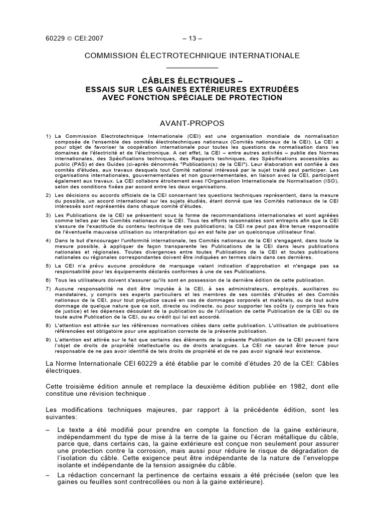 Essais sur gaines électriques IEC 60229 | PDF | Commission ...