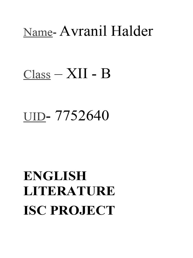 Eng Lit Proj | PDF | Gender Role | Gender