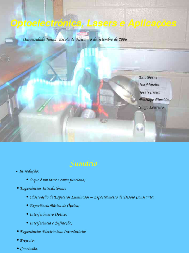 Optoelectronica | PDF | Laser | Espectro eletromagnético