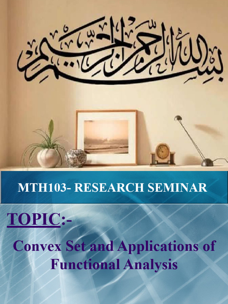 Convex Set and Applications of Functional Analysis | PDF | Mathematical Analysis | Mathematics