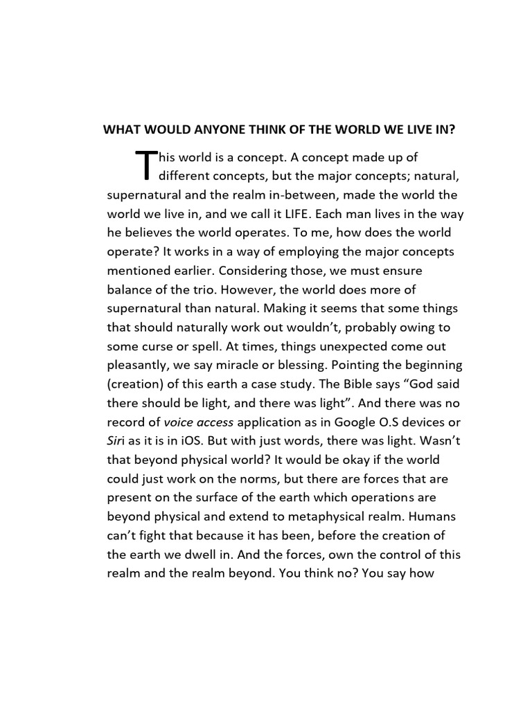Understanding Our Spiritual World | PDF | Knowledge | God