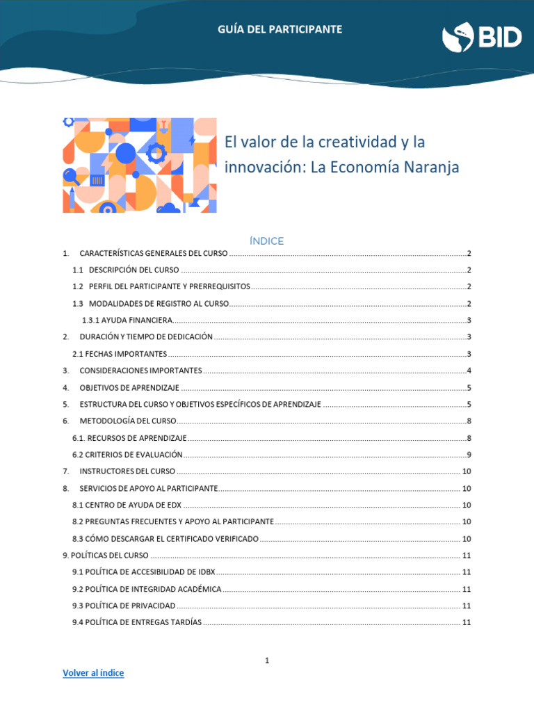 Guia Del Participante Economi A Naranja | PDF | Curso abierto masivo en ...
