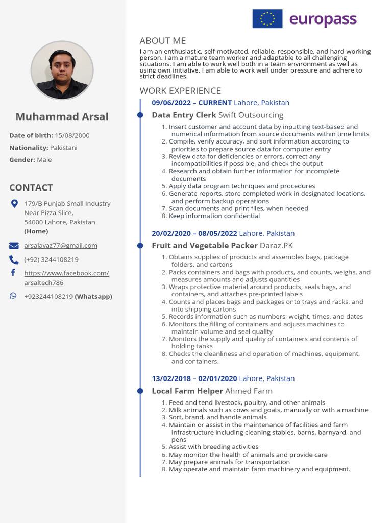 CV - Muhammad Arsal15 | PDF