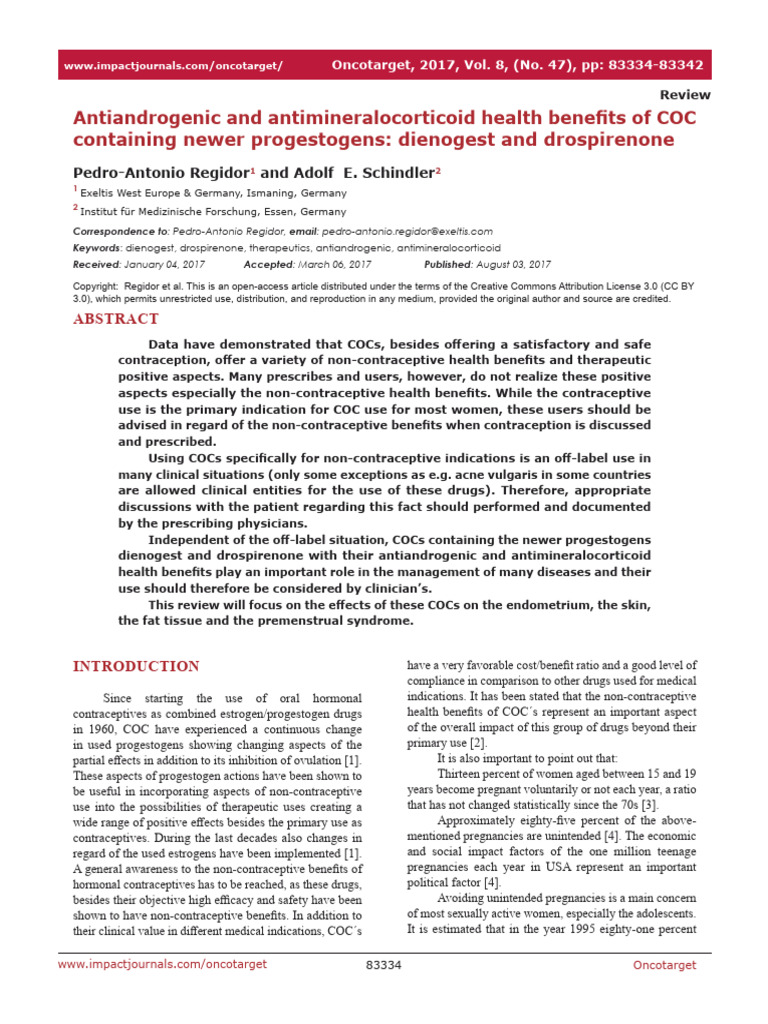 Oncotarget-08-83334 240205 214450 | PDF | Menstrual Cycle | Medical Specialties