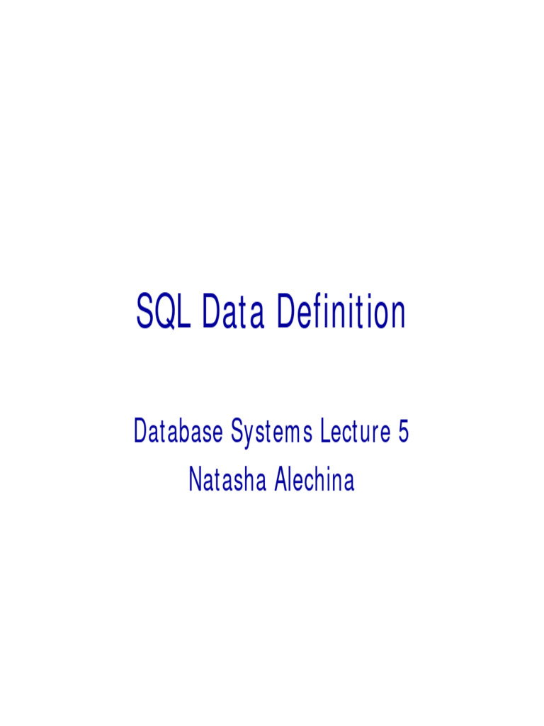 Dbs 5 | PDF | Relational Model | Sql