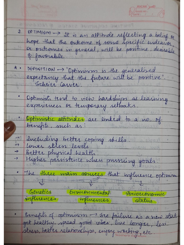 Hope and Optimism | PDF