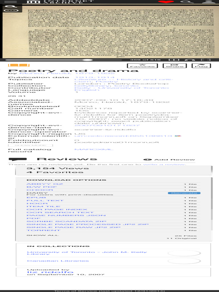 Poetry and Drama Monro, Harold, 1879-1932 Free Download, Borrow, and ...
