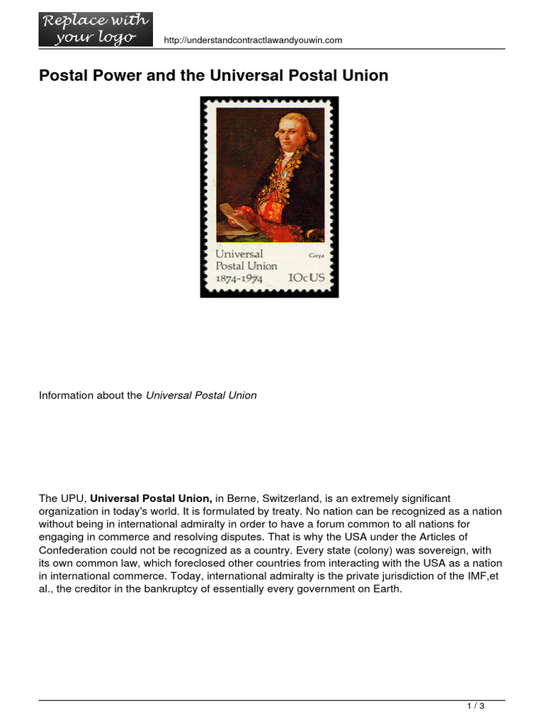 Universal Postal Union | PDF | Postage Stamp | Written Communication