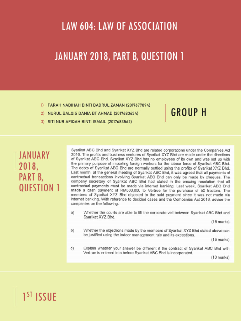 Asso Group 6 (Company) | PDF | Piercing The Corporate Veil | Business Law